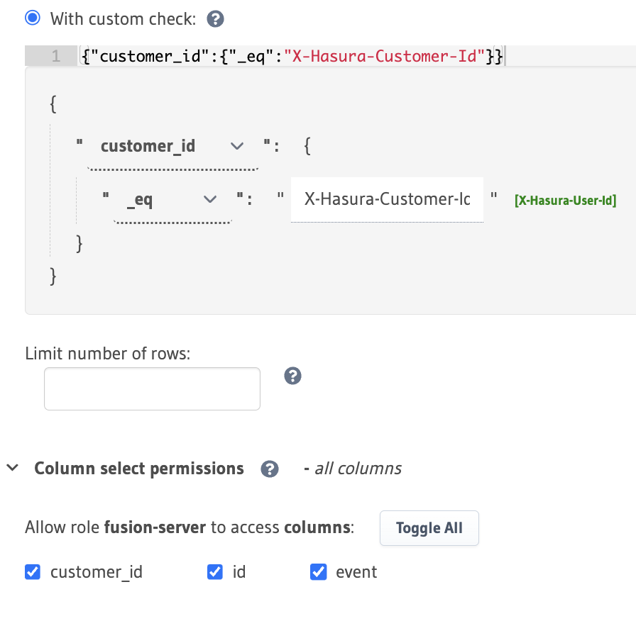 Don T Use Null Check For Permissions On Non Nullable Columns · Issue 9637 · Hasura Graphql