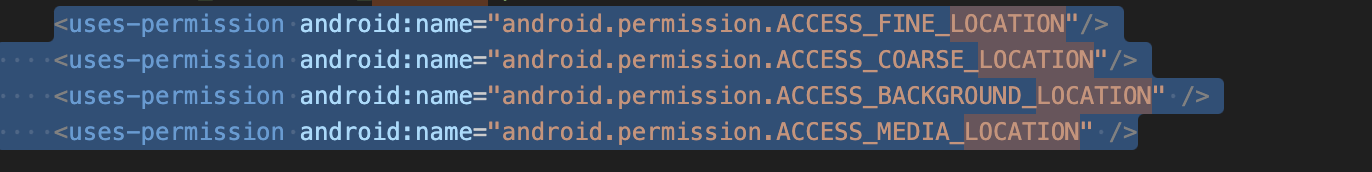 [Question]: Android 12 requests location and locationWhenInUse to report an error, with the ...