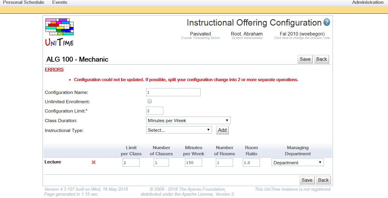 Error when add Configuration for Course · Issue #34 · UniTime/unitime · GitHub