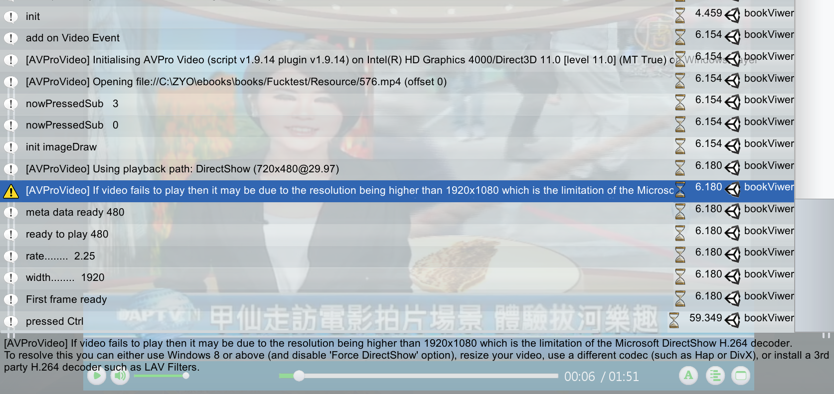 Cannot play video with specific resolution on PC · Issue #94 · RenderHeads/UnityPlugin ...