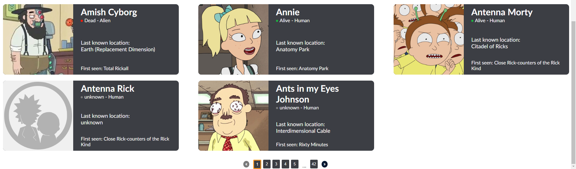 GitHub - Eagleheard/rick-and-morty