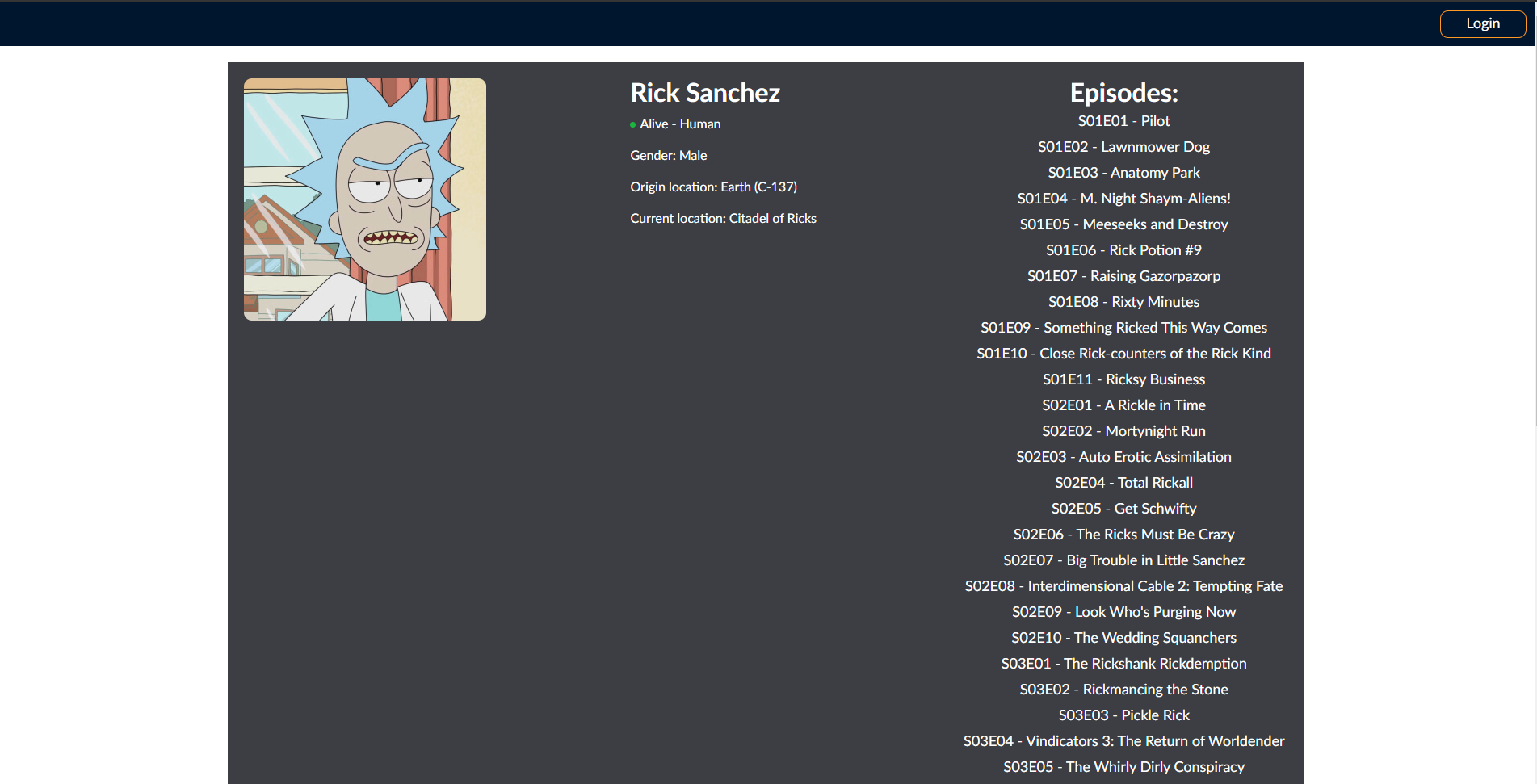 GitHub - Eagleheard/rick-and-morty