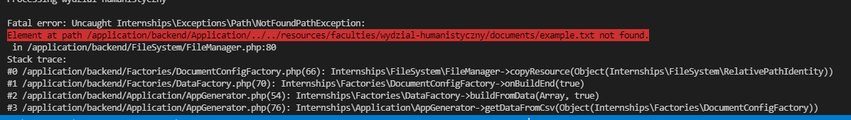 Backend scripts throw out errors when there are test files missing ...