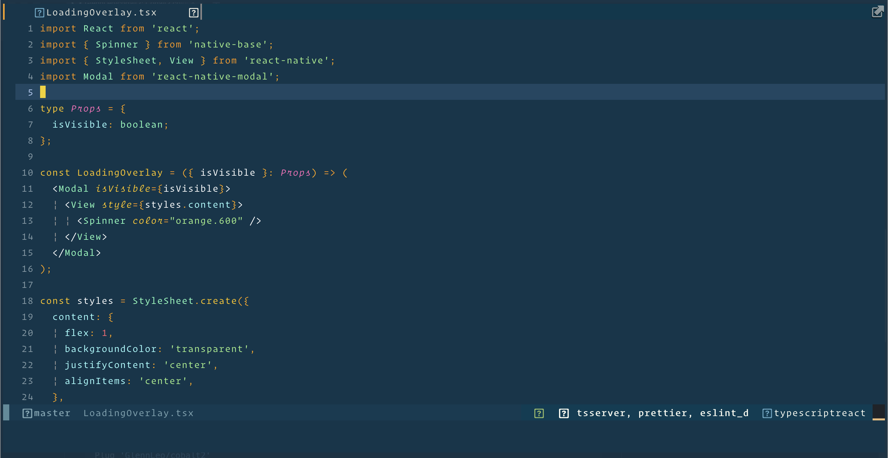 GitHub - GlennLeo/cobalt2.nvim: Cobalt2 color scheme for NeoVim