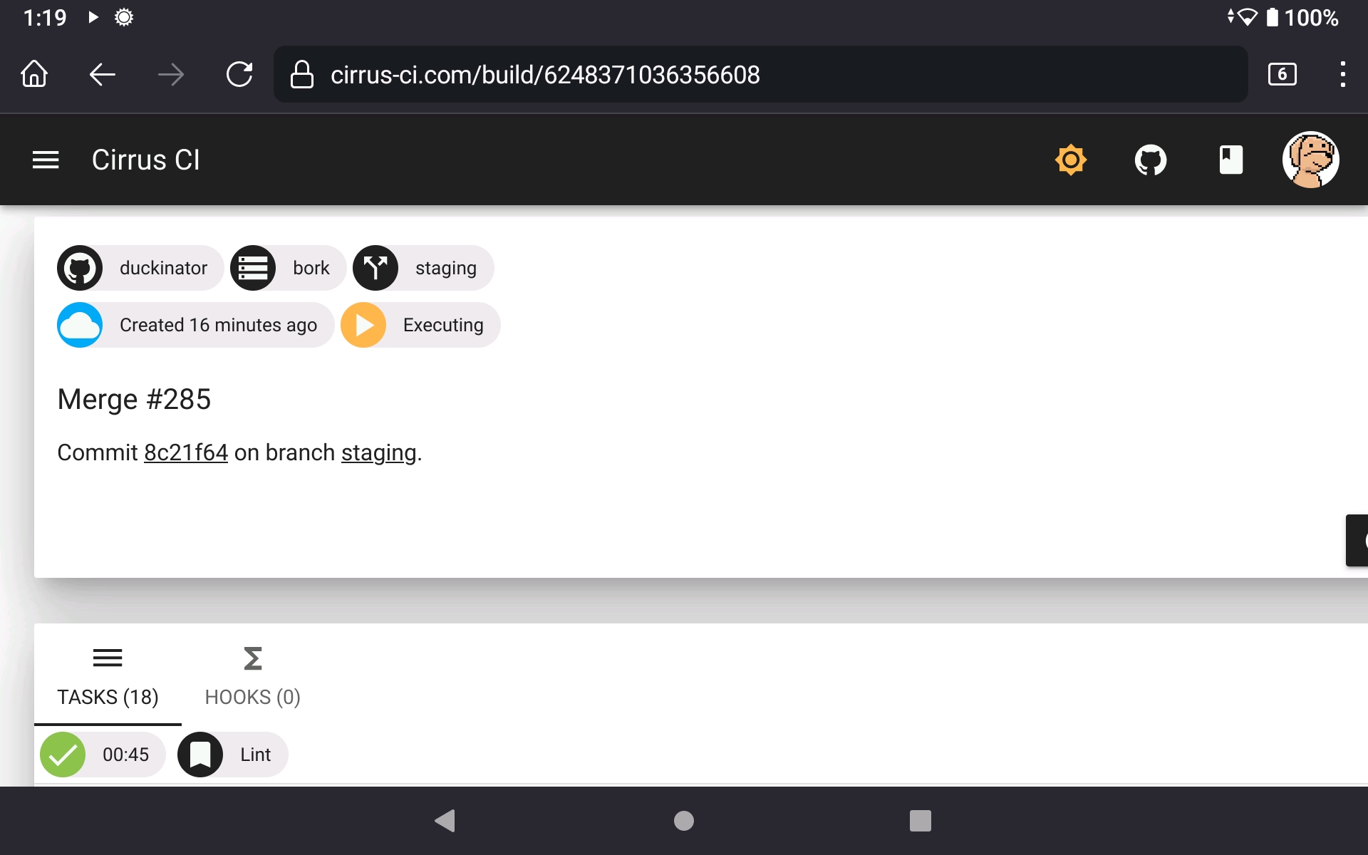Unnecessary horizontal scrolling on 1920x1200 Android tablet · Issue #459 · cirruslabs/cirrus-ci ...