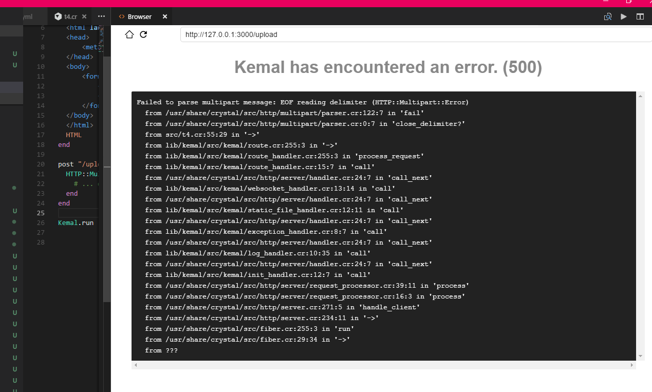multipart/form-data parses wrong and EOF error at · Issue #455 · kemalcr/kemal · GitHub