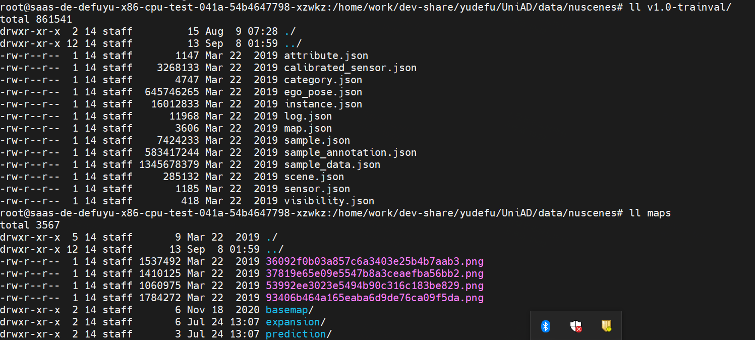 How to use a full nusences dataset that has ten folders and does not match the data/nuscenes ...