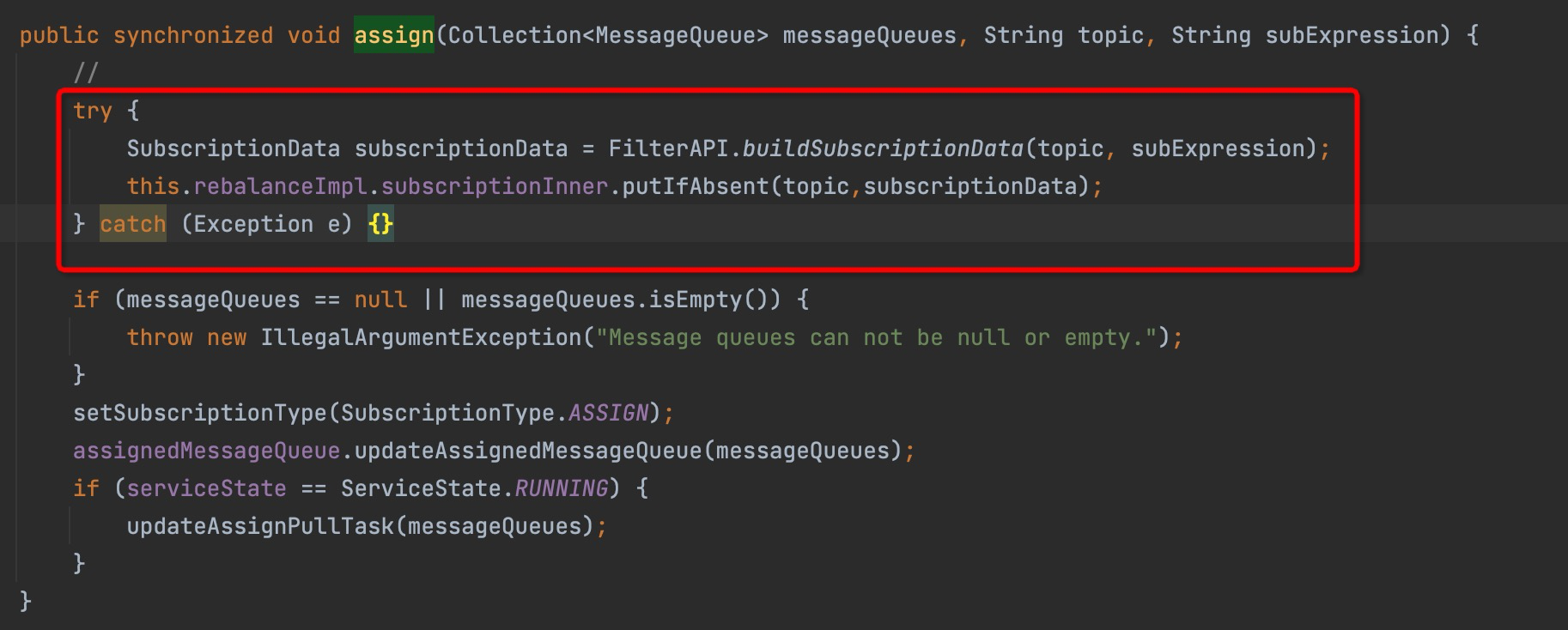 Can support set subscriptionData with ASSIGN SubscriptionType in DefaultLitePullConsumer · Issue ...