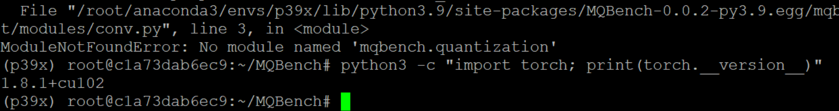 application/imagenet_example 例子不能执行 · Issue #26 · ModelTC/MQBench · GitHub