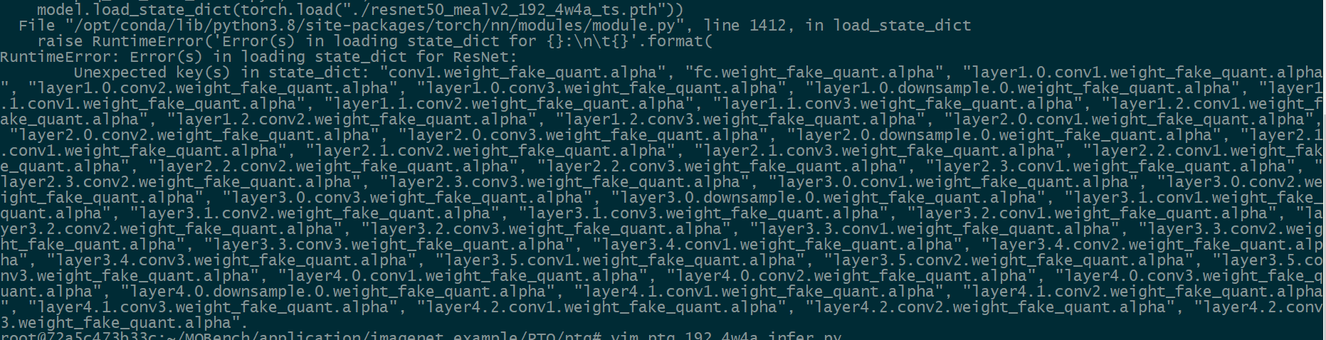 Deploy之前想保存量化的pth模型，torch.save失败 · Issue #138 · ModelTC/MQBench · GitHub