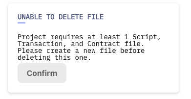 Delete file modal needs to Info modal · Issue #475 · onflow/flow-playground · GitHub