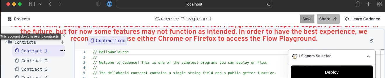 Safari "not supported" banner styling issues · Issue #527 · onflow/flow-playground · GitHub