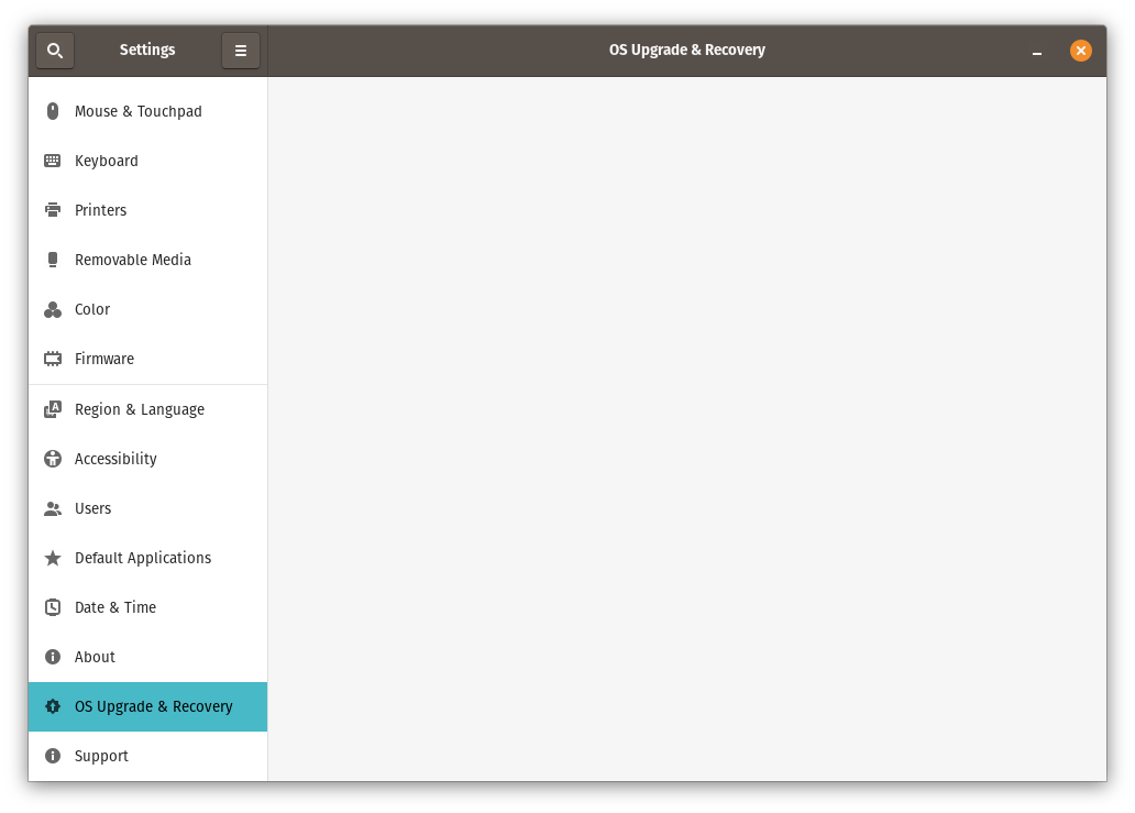 Navigating away from the OS Upgrade window in settings during a ...