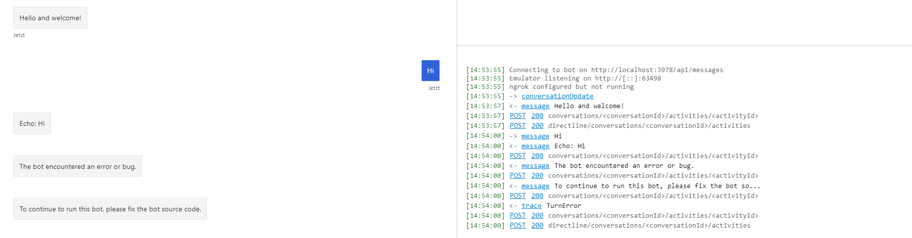 Cant translate Adaptive Cards in my Azure Bot (Response status code does not indicate success ...