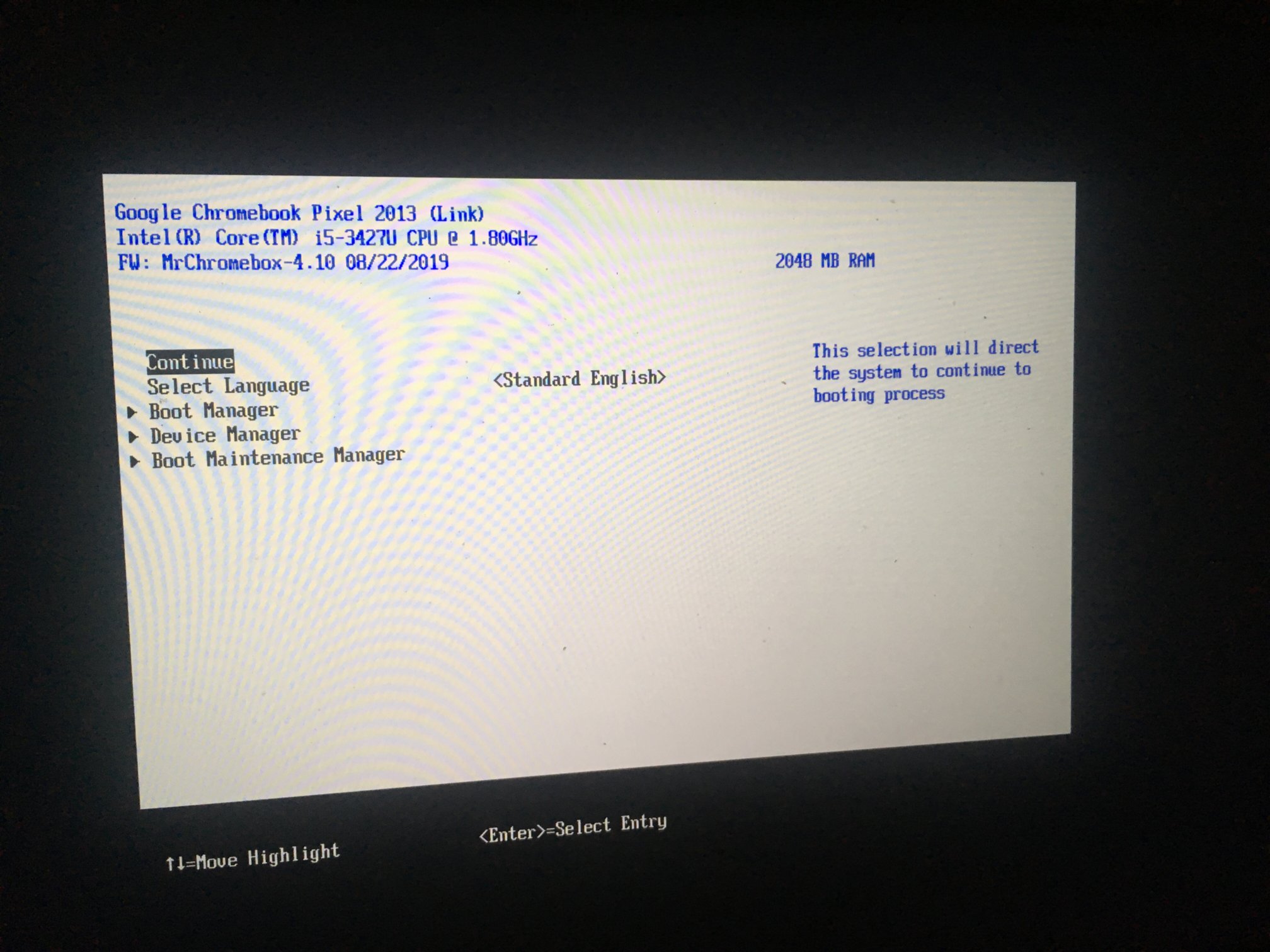 System RAM become 2GB after update coreboot 4.10 - Chromebook Pixel ...