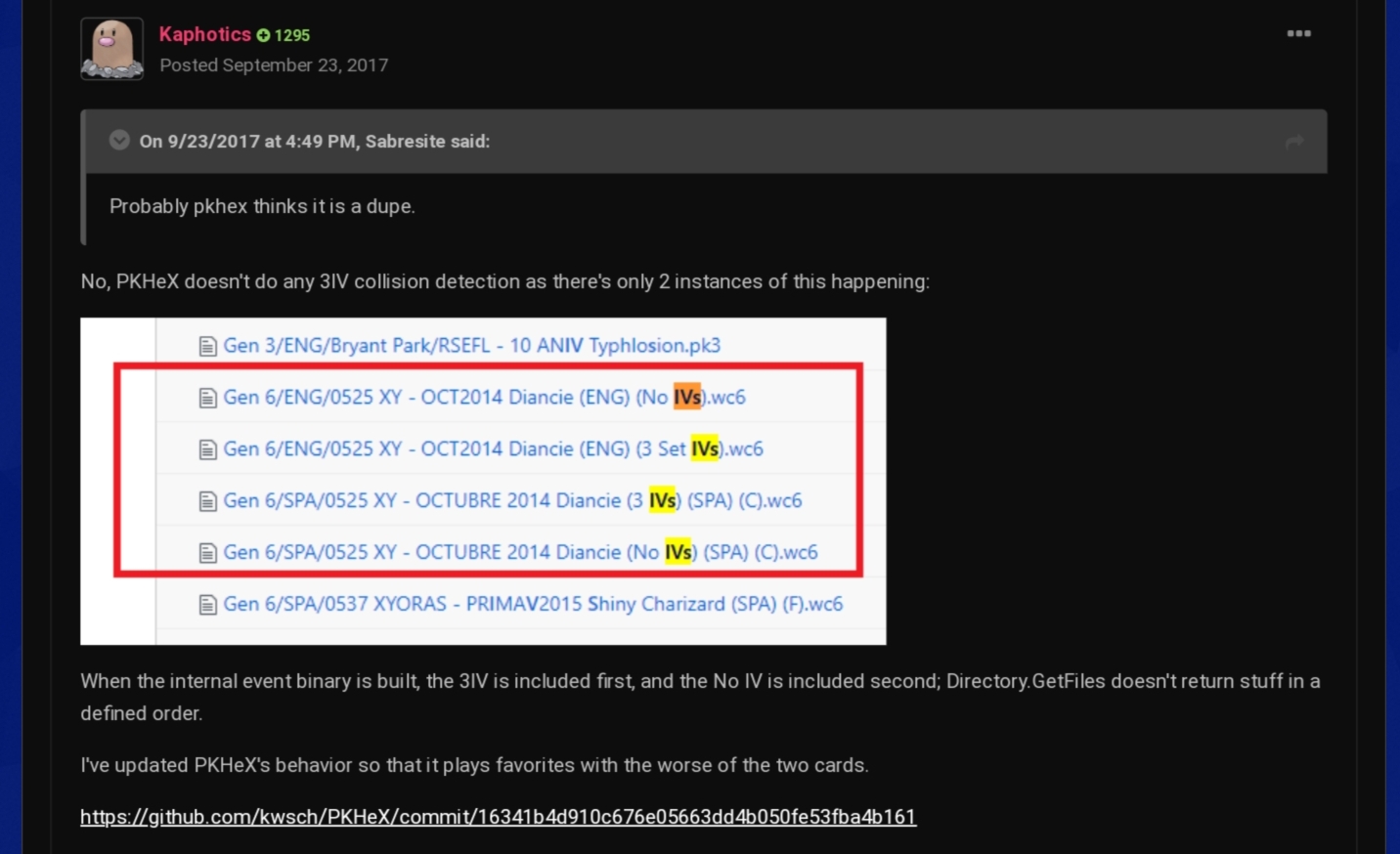 OCT2014 Diancie · Issue #3153 · kwsch/PKHeX · GitHub