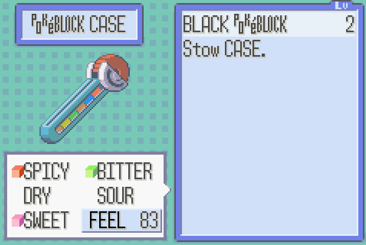 Worst Pokéblock via RS 2-Player Berry Blender + E-Reader Berries ...