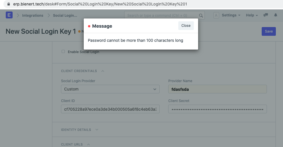 social login key form bug · Issue #30552 · frappe/erpnext · GitHub