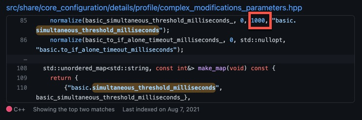 [Feature Request] Increase "simultaneous_threshold_milliseconds" upper threshold limit (current ...