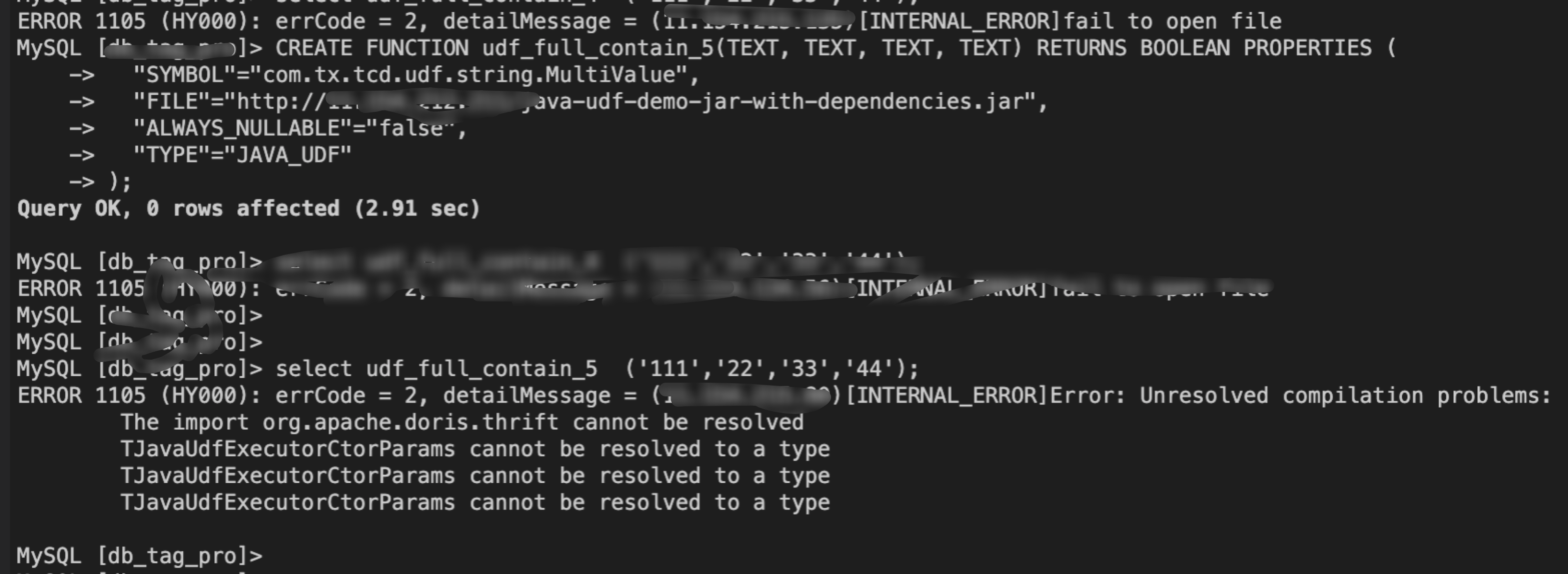 [Bug] (java-udf) After upgrading to Doris 1.2.4, there are errors in ...