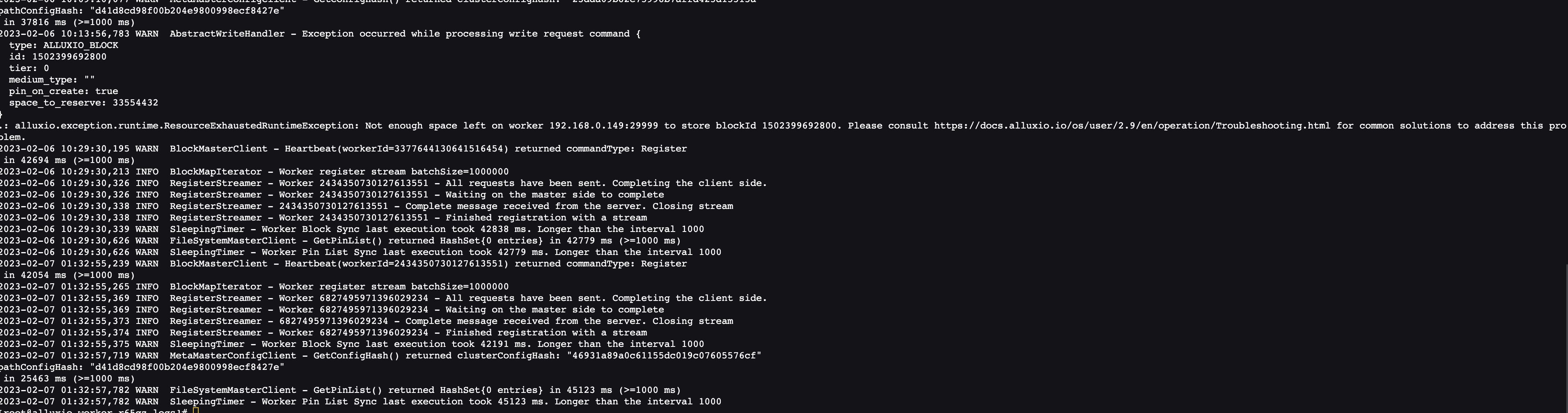 Job worker was lost so persist job failed · Issue #16848 · Alluxio/alluxio · GitHub