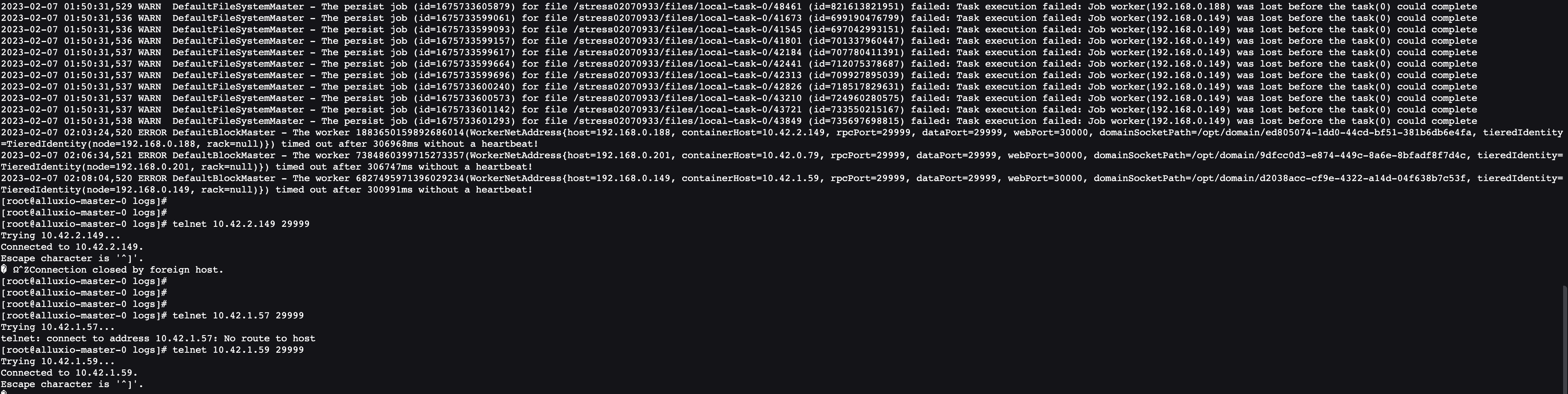 Job Worker Was Lost So Persist Job Failed · Issue 16848 · Alluxioalluxio · Github 