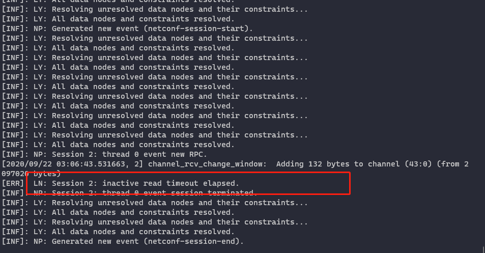 [devel branch ]inactive read timeout elapsed. · Issue #720 · CESNET/netopeer2 · GitHub