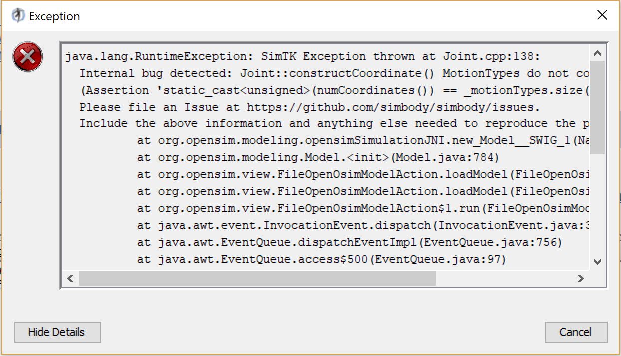Typo In Osim File Does Not Produce A Dialog Box · Issue 618 · Opensim