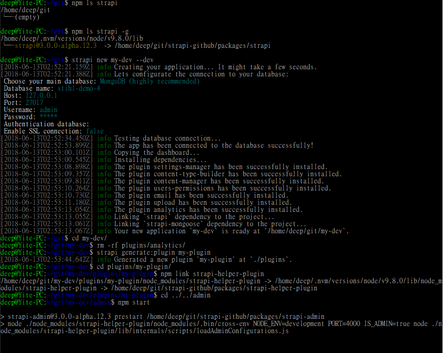 Plugin development Setup stuck in starting the server in the admin folder · Issue #1371 · strapi ...