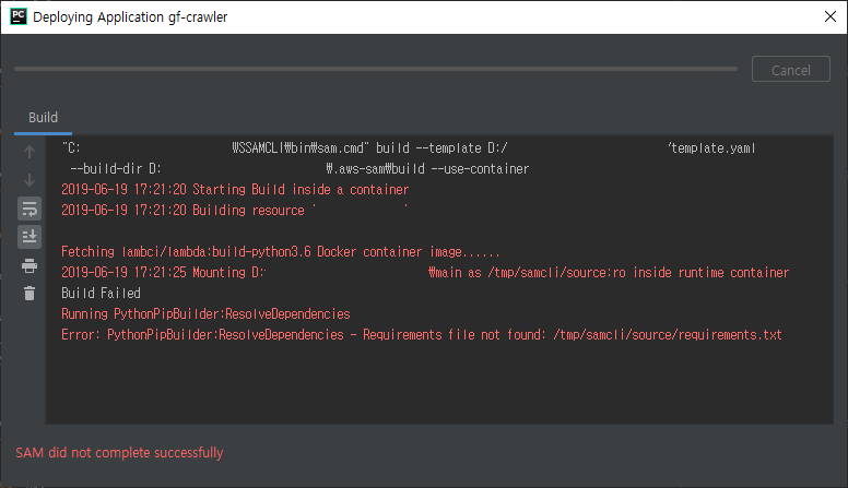 Deploy Serverless Application fail - SAM did not complete successfully · Issue #1047 · aws/aws ...