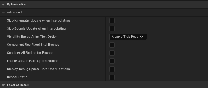 Turn In Place should work with update rate optimizations or the option needs to be turned off by ...