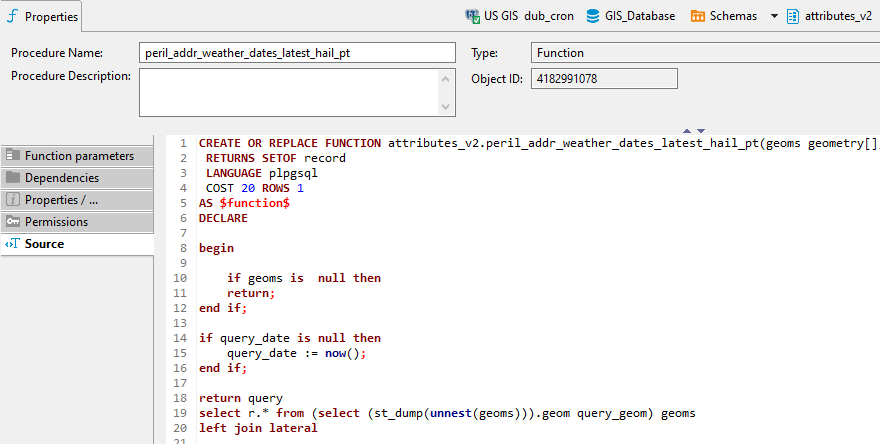 Function header and trailler missing for PostgreSQL · Issue #12735 ...
