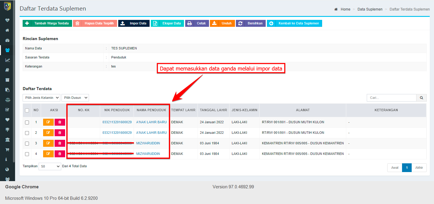 [PREMIUM] Bug/error: Dapat Memasukkan Data Ganda Melalui Impor Data Suplemen · Issue #4786 ...