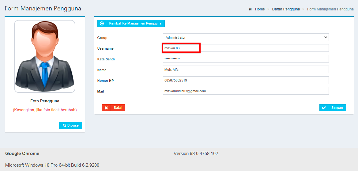 [PREMIUM] Bug/error: Username menggunakan tanda baca titik (.) tidak ...