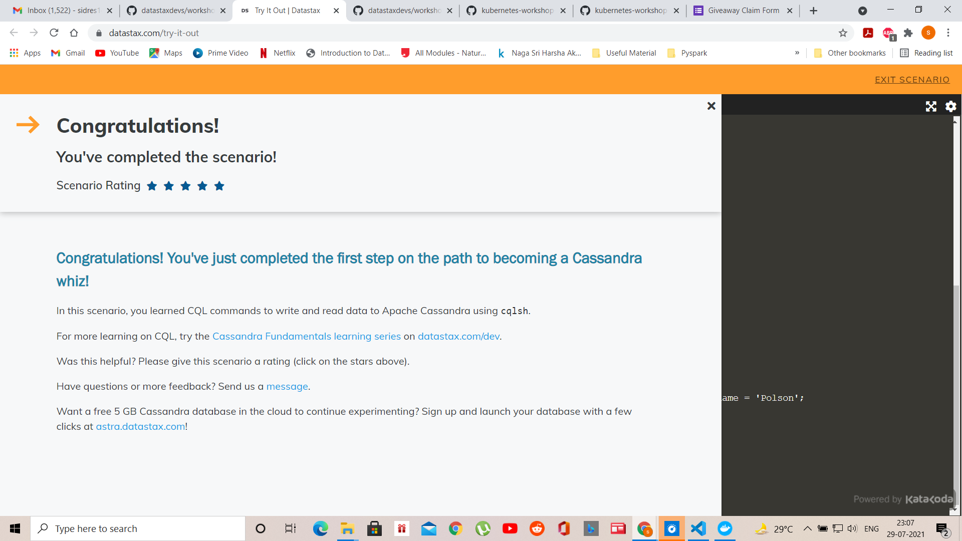 [HW] · Issue #436 · datastaxdevs/workshop-introduction-to-nosql · GitHub
