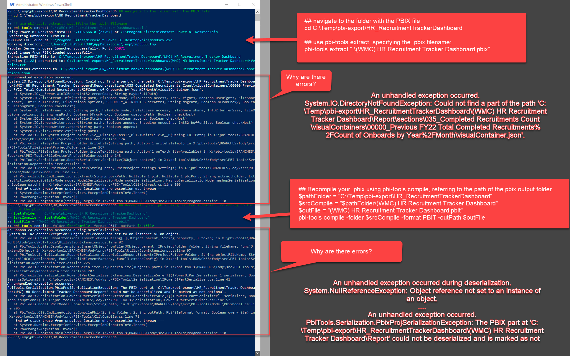 Errors with 'extract' and 'compile' · Issue #310 · pbi-tools/pbi-tools ...