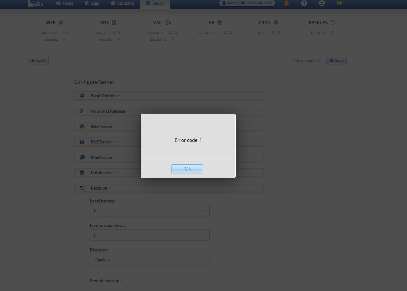 external backup service isn't working · Issue #569 · hestiacp/hestiacp · GitHub