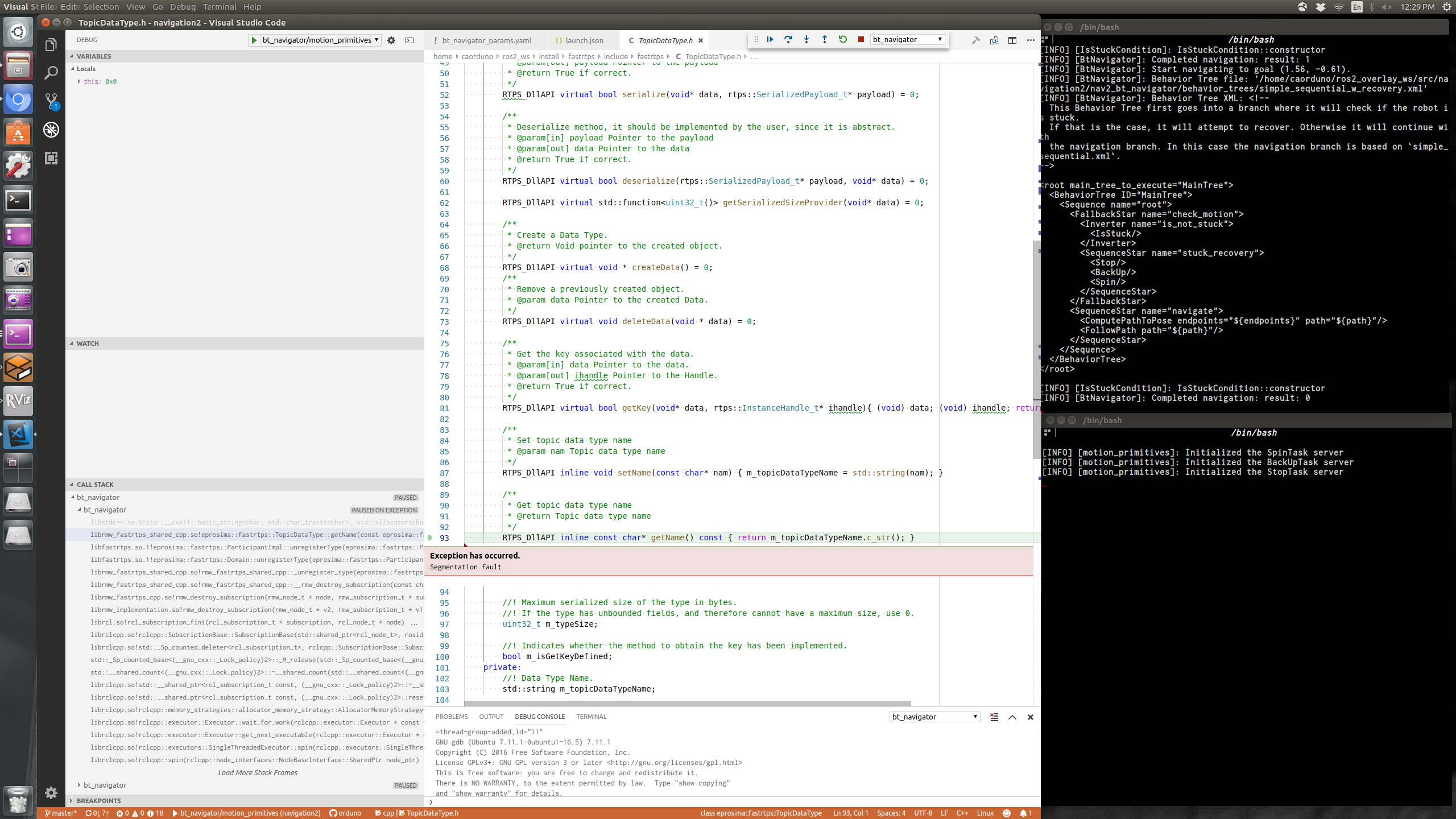 Occasional BT Navigator segfault · Issue #417 · ros-navigation/navigation2 · GitHub