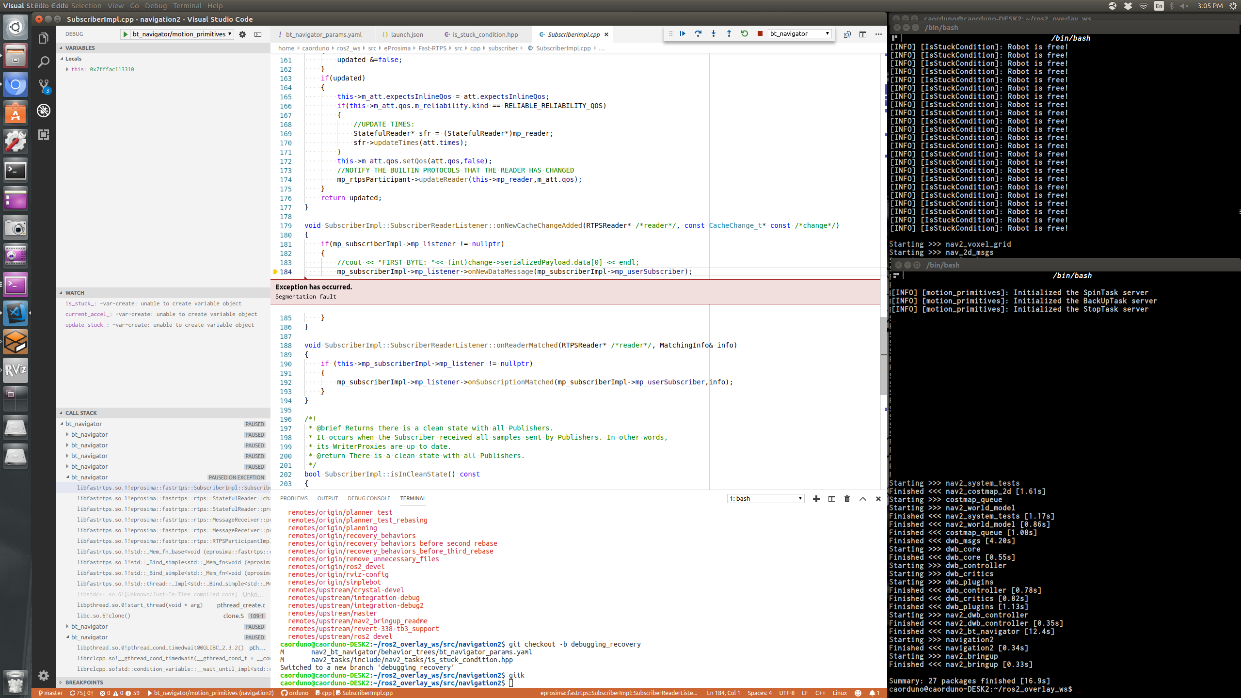 Occasional BT Navigator segfault · Issue #417 · ros-navigation/navigation2 · GitHub