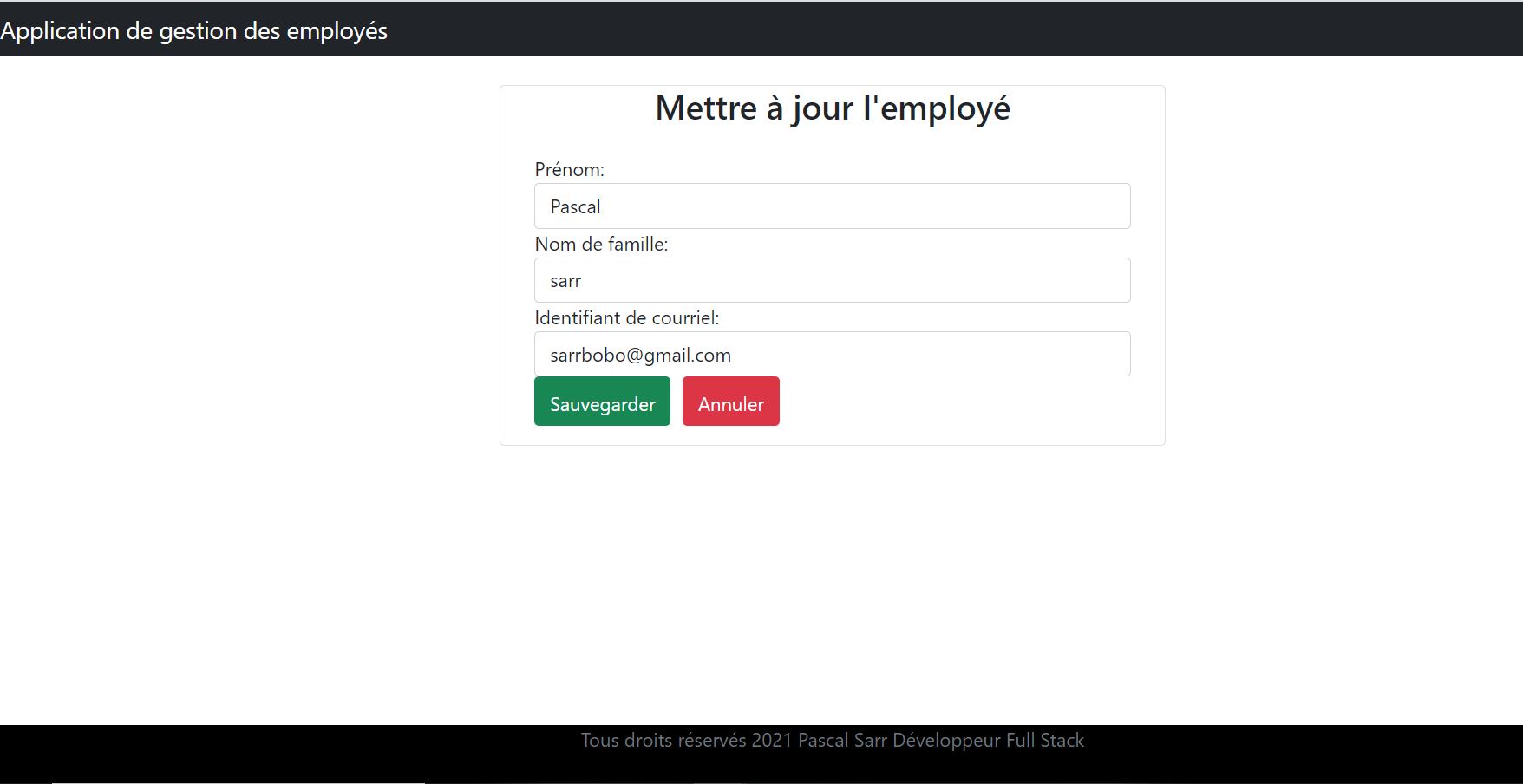 GitHub - pascalsarr/Spring: Mini Appli Gestion employé société Front React js , backend Spring ...