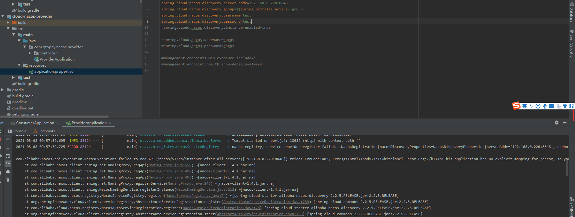nacos client 1.4.1 auth without username with the same as the nacos default username/password as ...