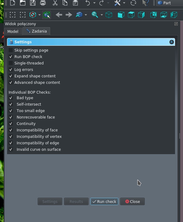 Part → menu Part / Check geometry (tool) · Issue #68 · FreeCAD/FreeCAD ...