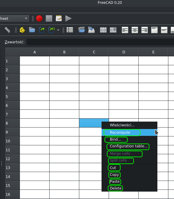 Spreadsheet → context menu · Issue #121 · FreeCAD/FreeCAD-translations ...