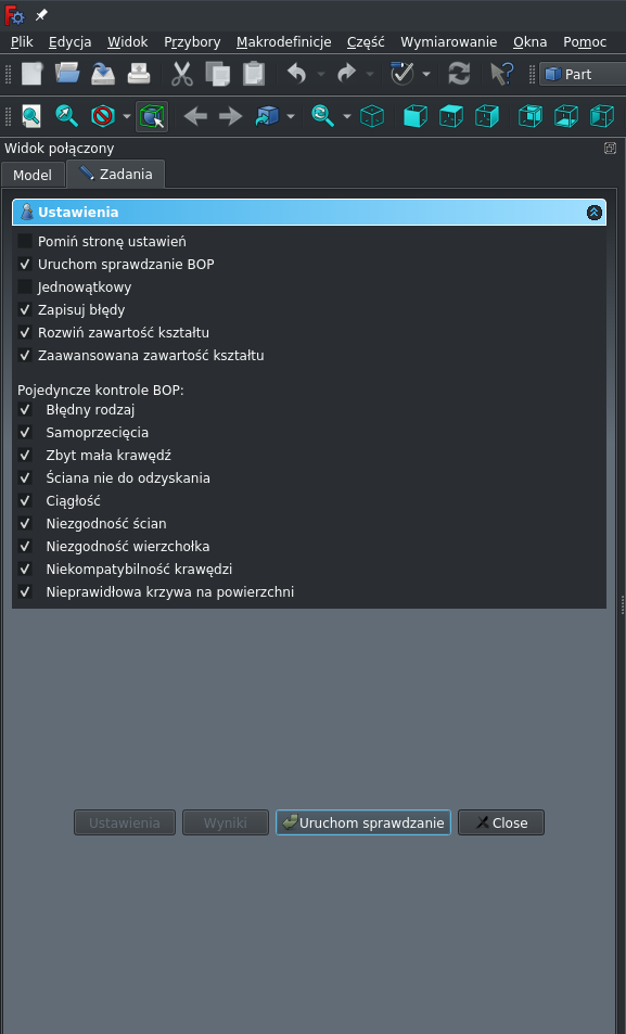 Part → menu Part / Check geometry (tool) · Issue #68 · FreeCAD/FreeCAD ...