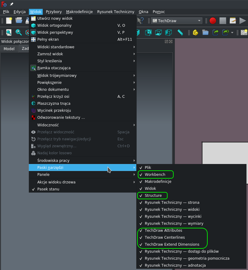 Techdraw → Main Menu View → Toolbars · Issue 134 · Freecad Freecad Translations · Github