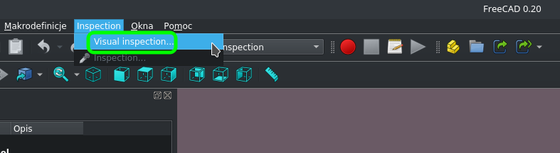 Inspection → Inspection menu → Visual inspection... · Issue #176 · FreeCAD/FreeCAD-translations ...