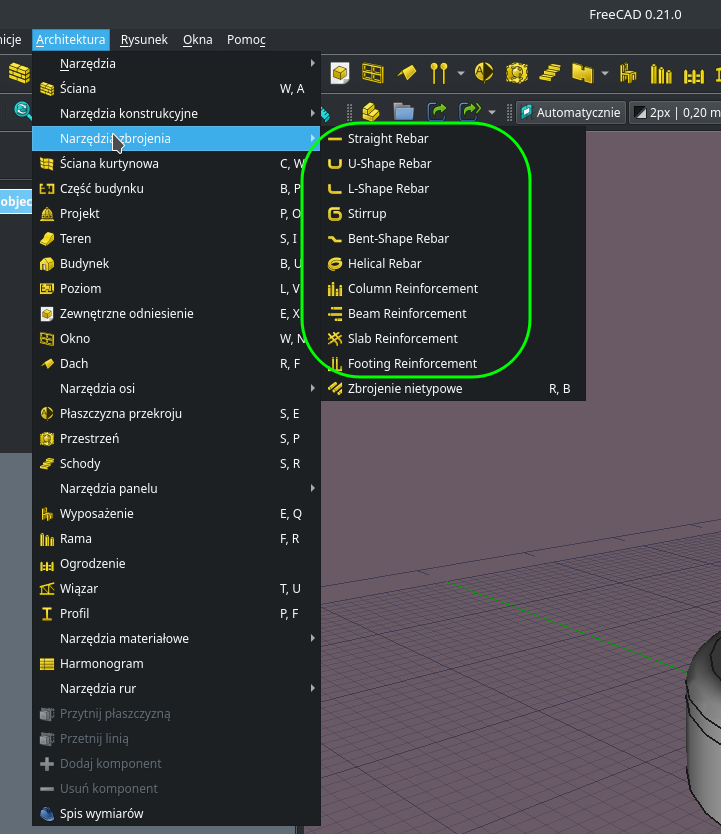 Arch → Arch menu → Reinforcement tools · Issue #224 · FreeCAD/FreeCAD-translations · GitHub