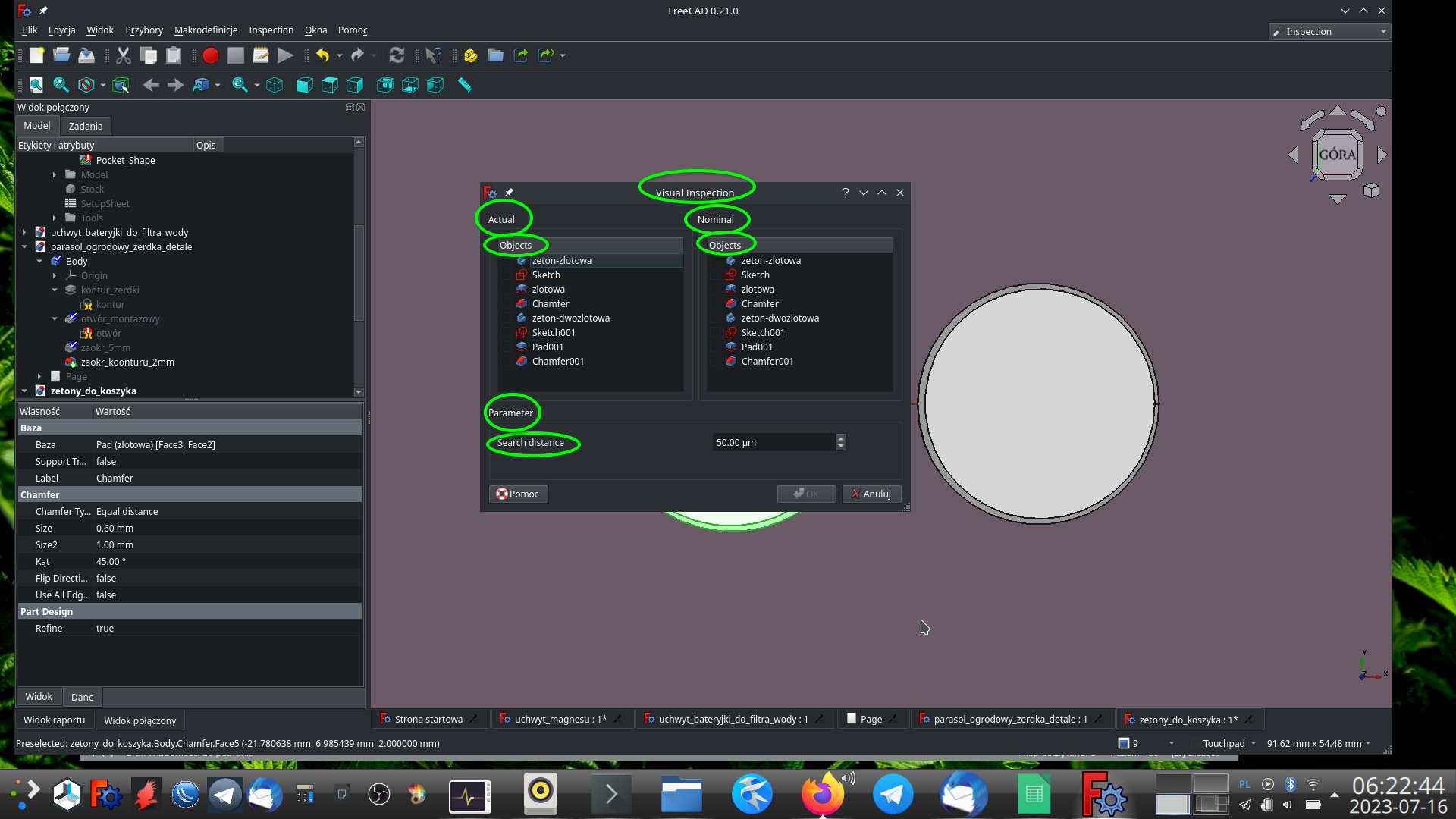 Inspection → Visual inspection... (tool) 2 · Issue #255 · FreeCAD/FreeCAD-translations · GitHub