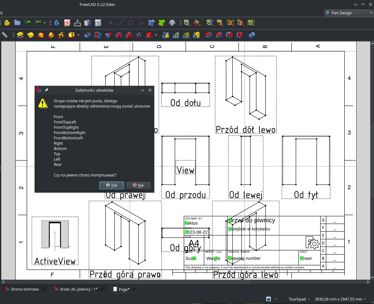 TechDraw → dialog Object dependencies / deleting a Projection Group · Issue #271 · FreeCAD ...