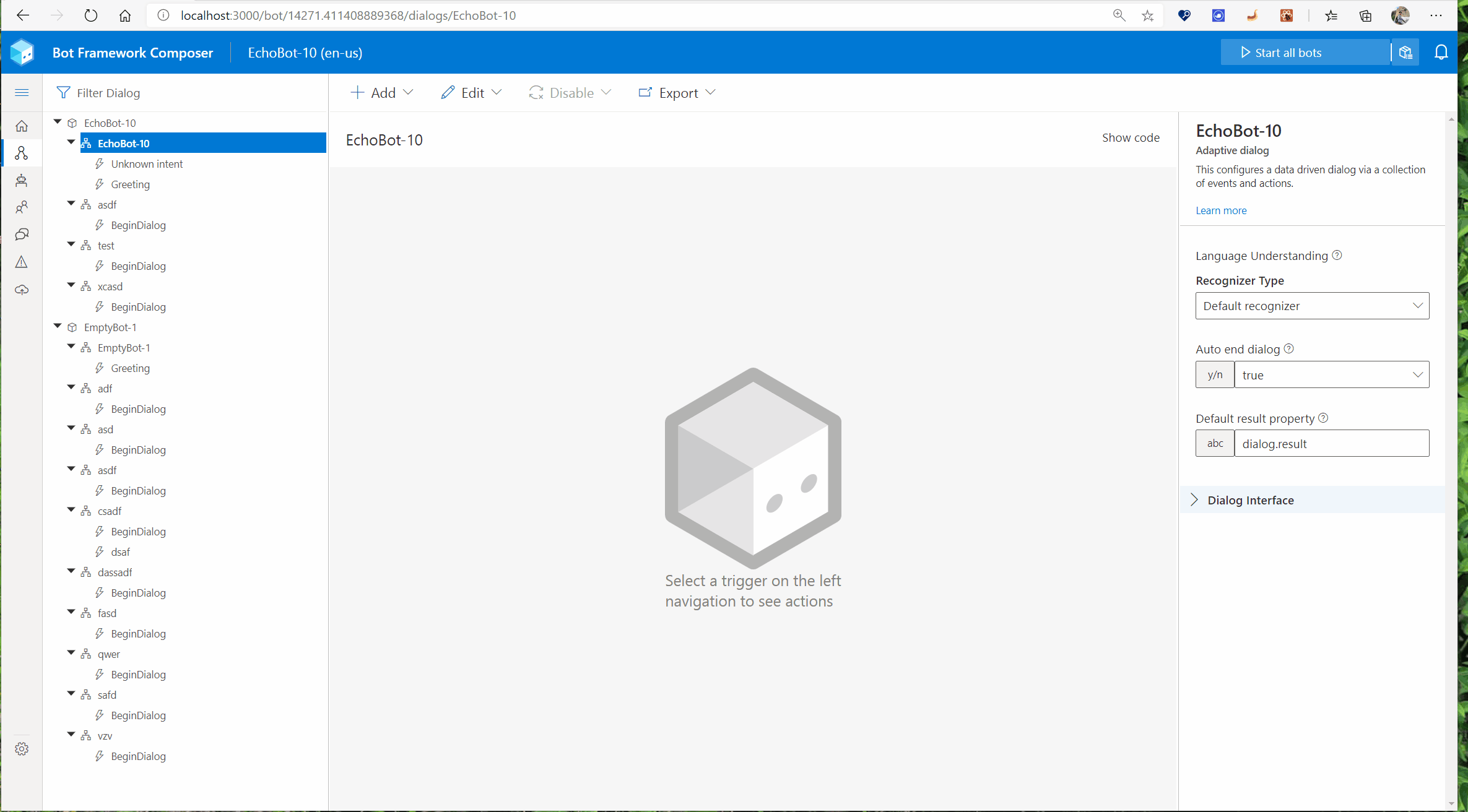 Project Tree Navigation Error · Issue 4786 · Microsoftbotframework Composer · Github